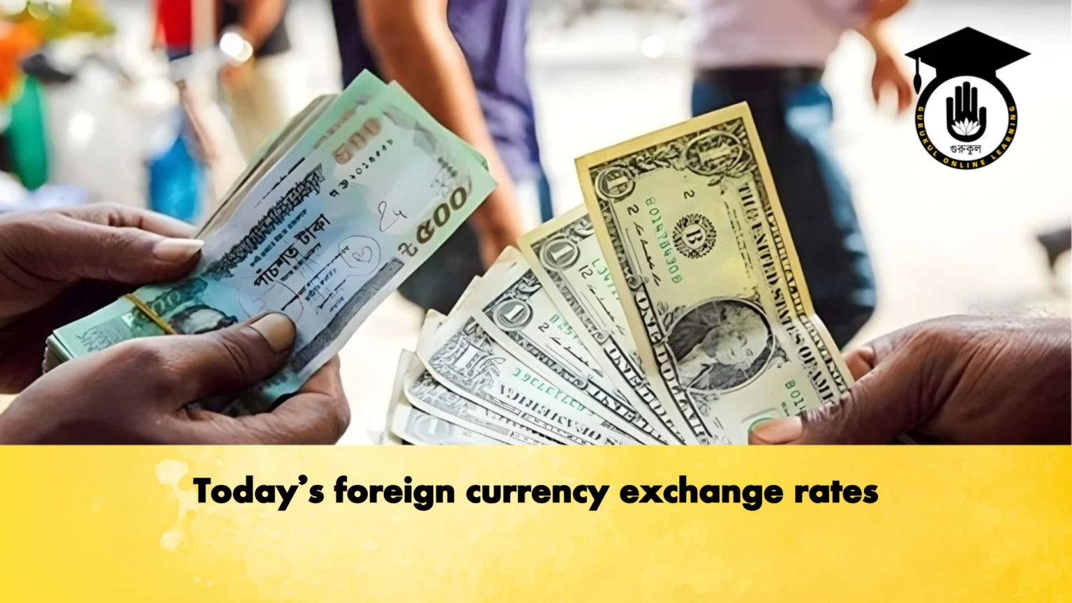 Today's foreign currency exchange rates - Banking Gurukul, GOLN