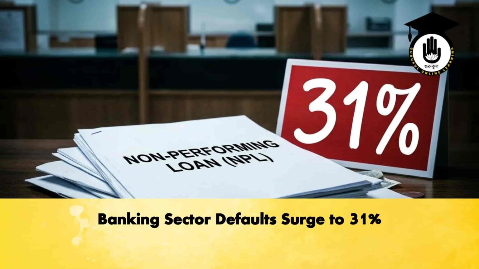 Banking Sector Defaults Surge to 31% - Banking Gurukul, GOLN